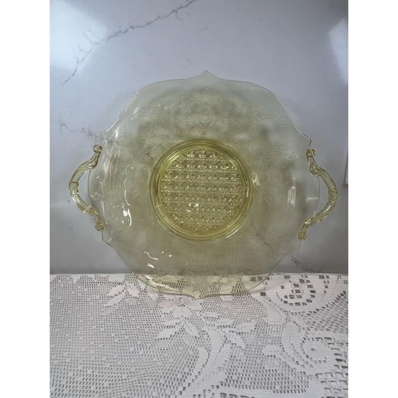Lancaster Glass Co. | Dining | 93s Lancaster Landrum Cane Topaz ...